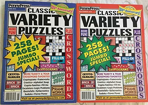 Lot of (2) Penny Press Classic Variety Puzzles Jumbo Special Word Games ...