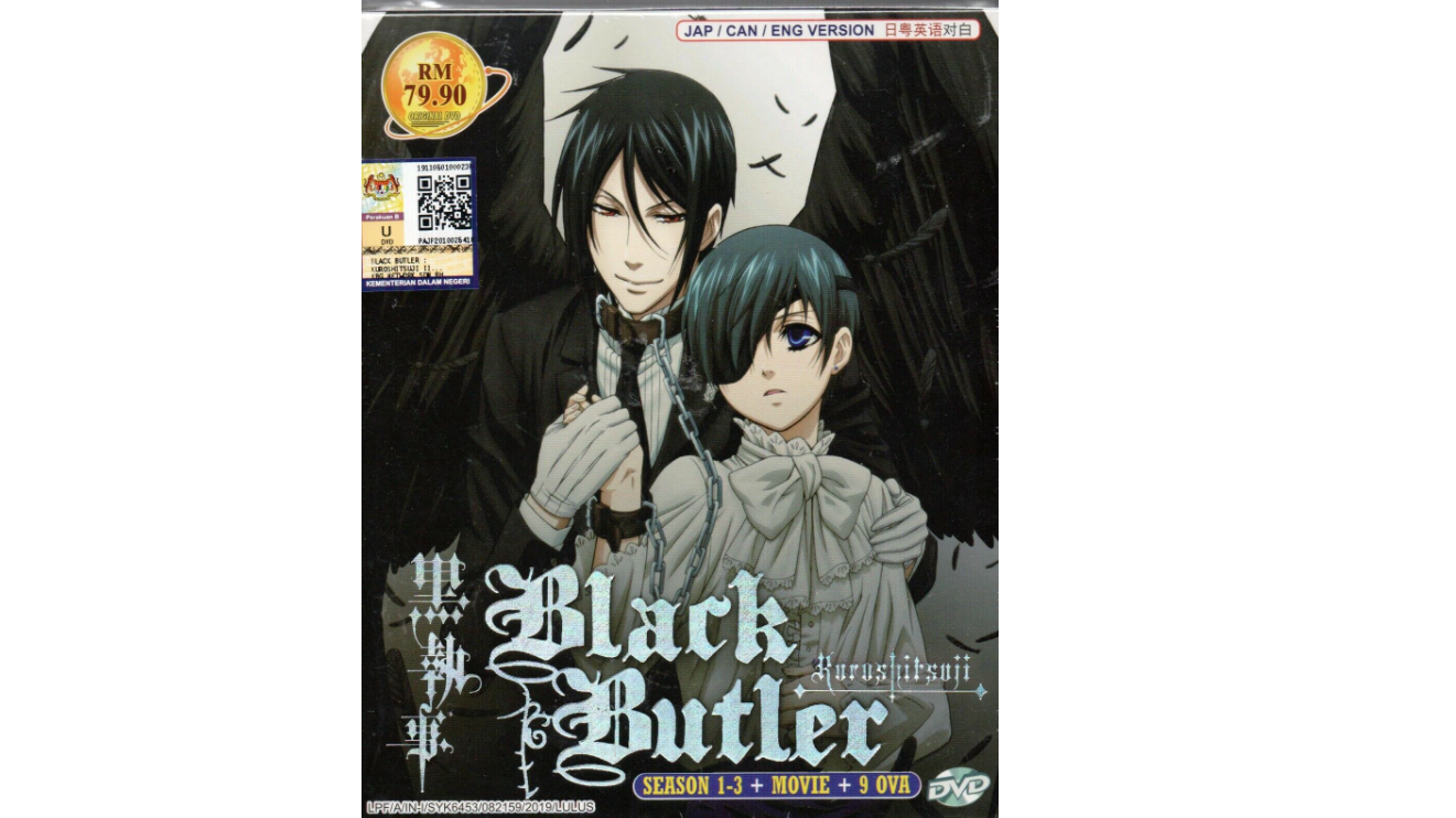 Anime DVD Black Butler Kuroshitsuji Season 1-3 + Movie + 9 OVA English ...