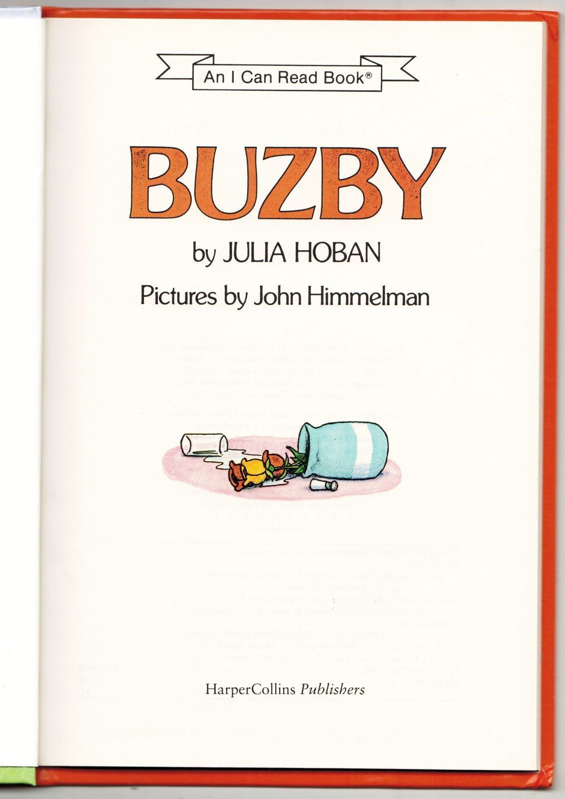 1990 Buzby The Cat Julia Hoban 1st Ed HC An I Can Read Children's Book ...