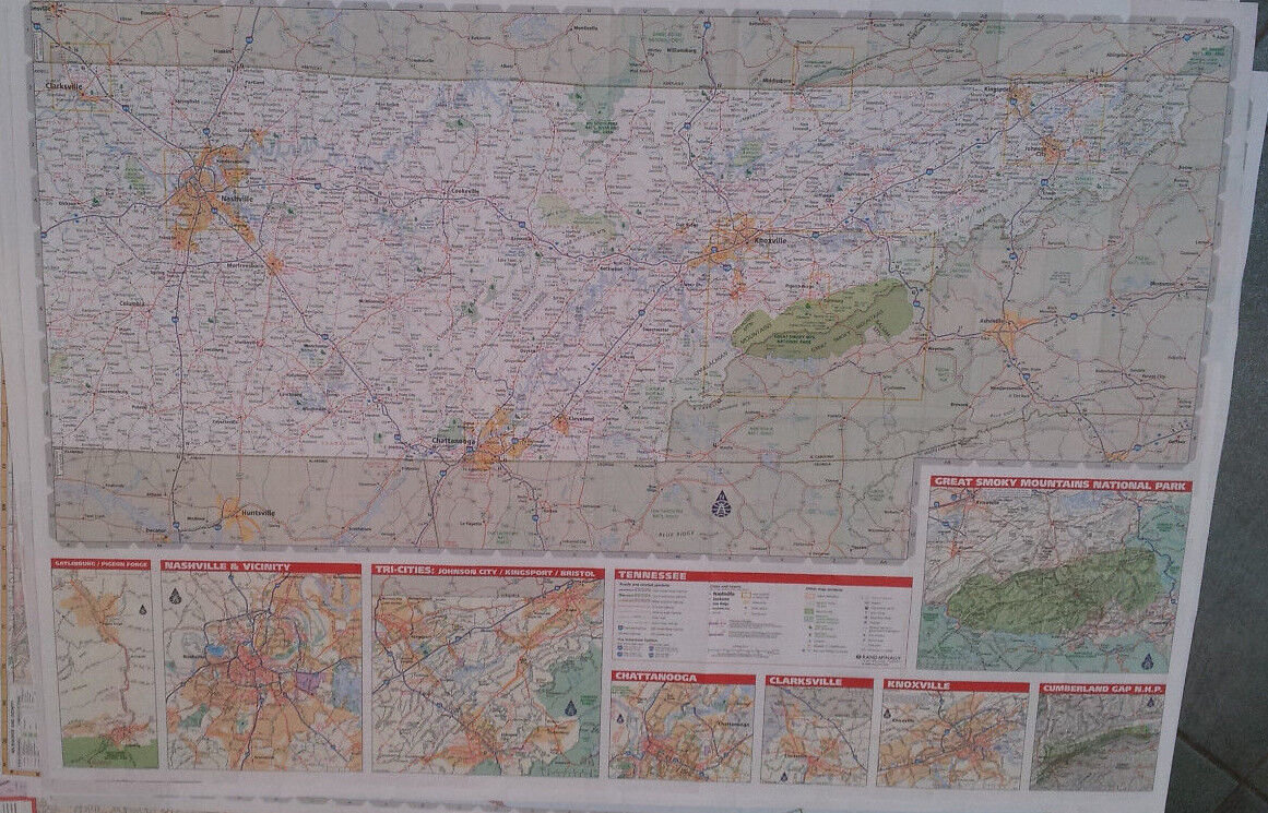 Tennessee State Highway Laminated Wall Map (R) - Maps & Atlases