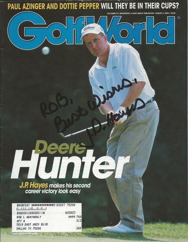 JP Hayes Signed 2002 Golf World Full Magazine - Photos