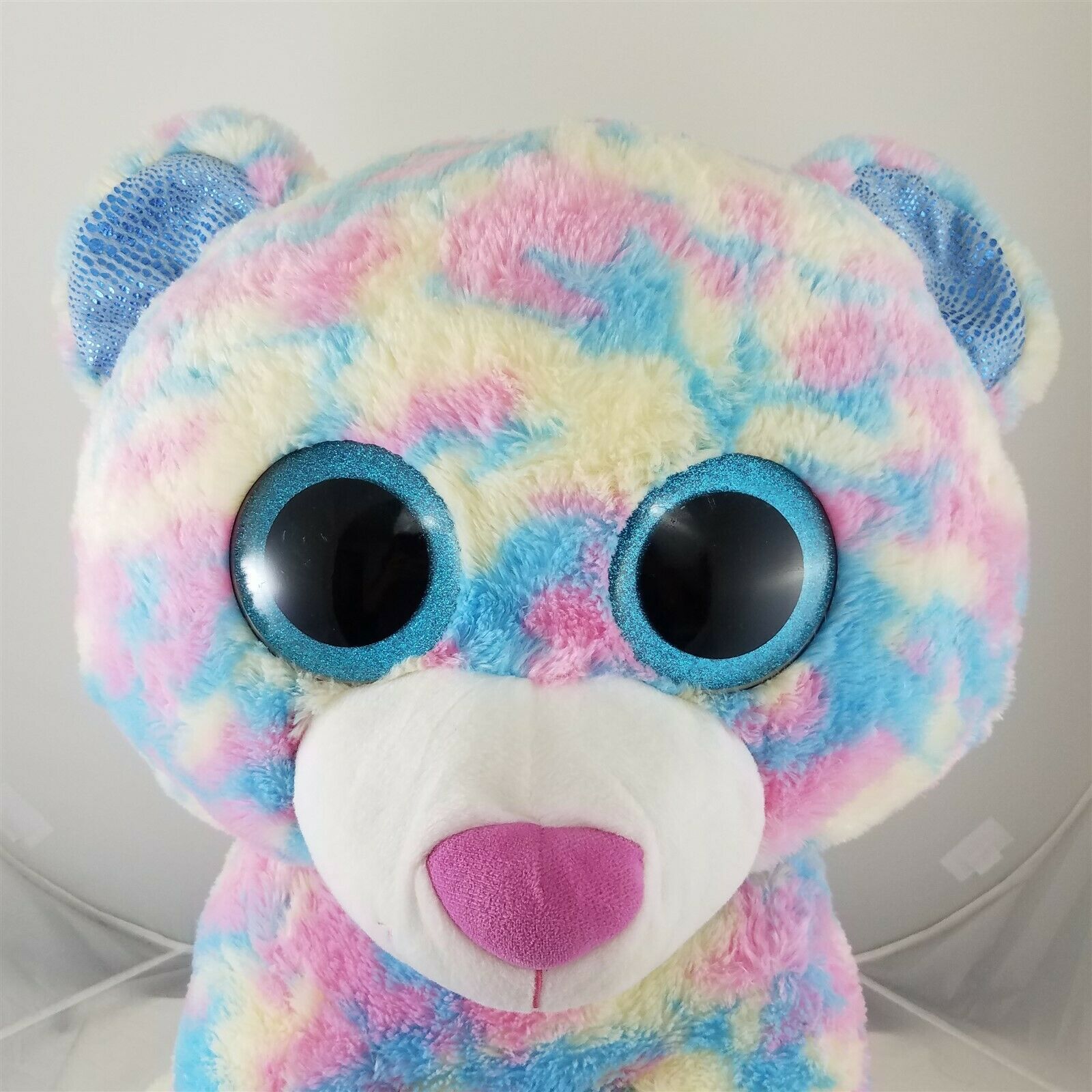 Hugfun International Jumbo 26" Teddy Bear Blue Pink Plush Toy Stuffed ...