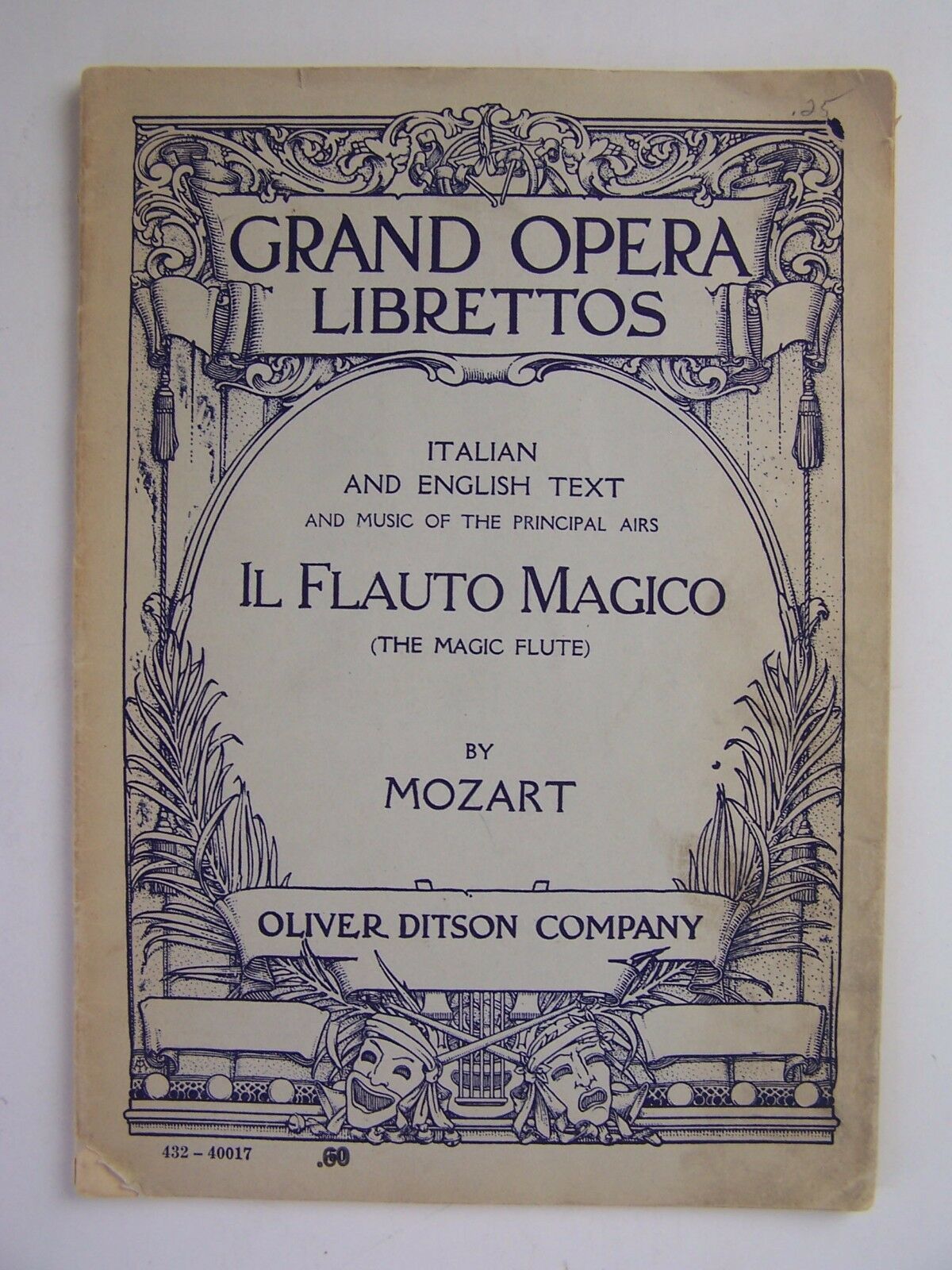 Grand Opera Librettos Collection Il Flauto Magico Mozart Songbook ...