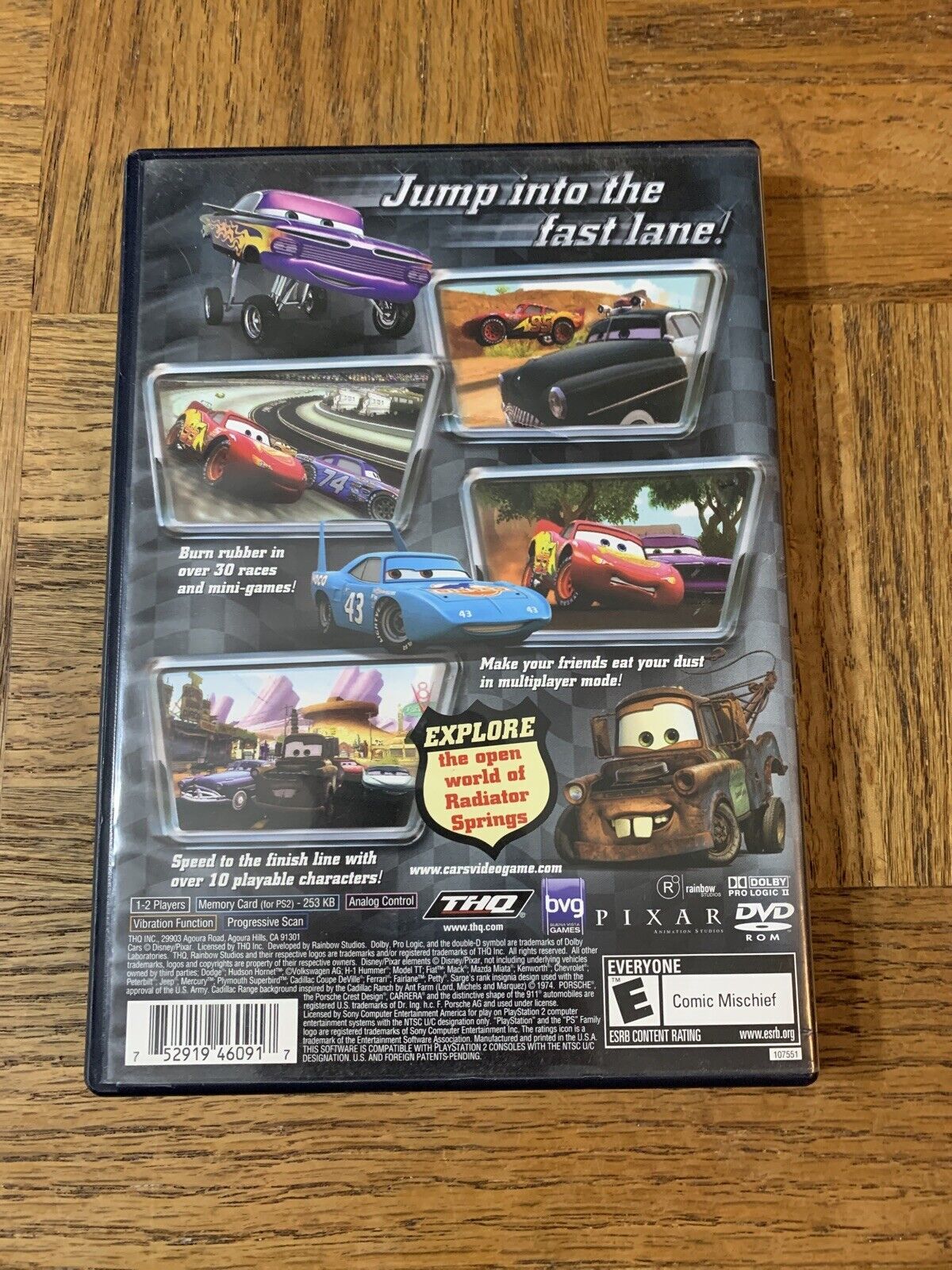 Disney Cars Playstation 2 Game - Video Games