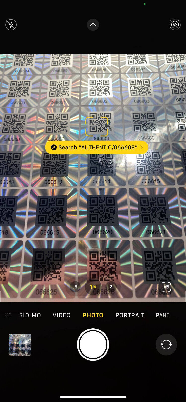 100 SERIAL NUMBER QR CODE SECURITY HOLOGRAM LABELS STICKER SEALS-1 INCH ...