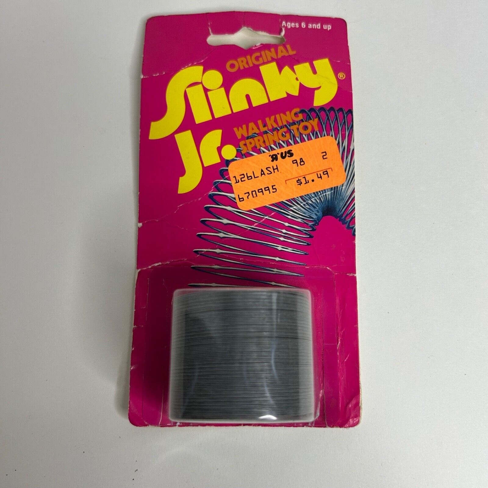 VTG RARE SLINKY JR Metal Coil Walking Spring Toy Original Store ...