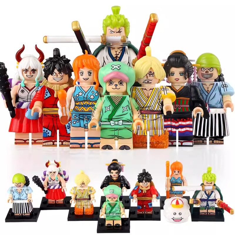 8pcs One Piece Wano Arc Luffy Zoro Sanji Yamato Nami Chopper ...