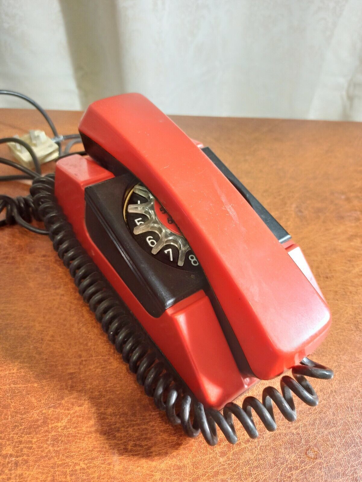 Old disk rotary phone.Telephone Telkom . Made in Poland - Radio ...