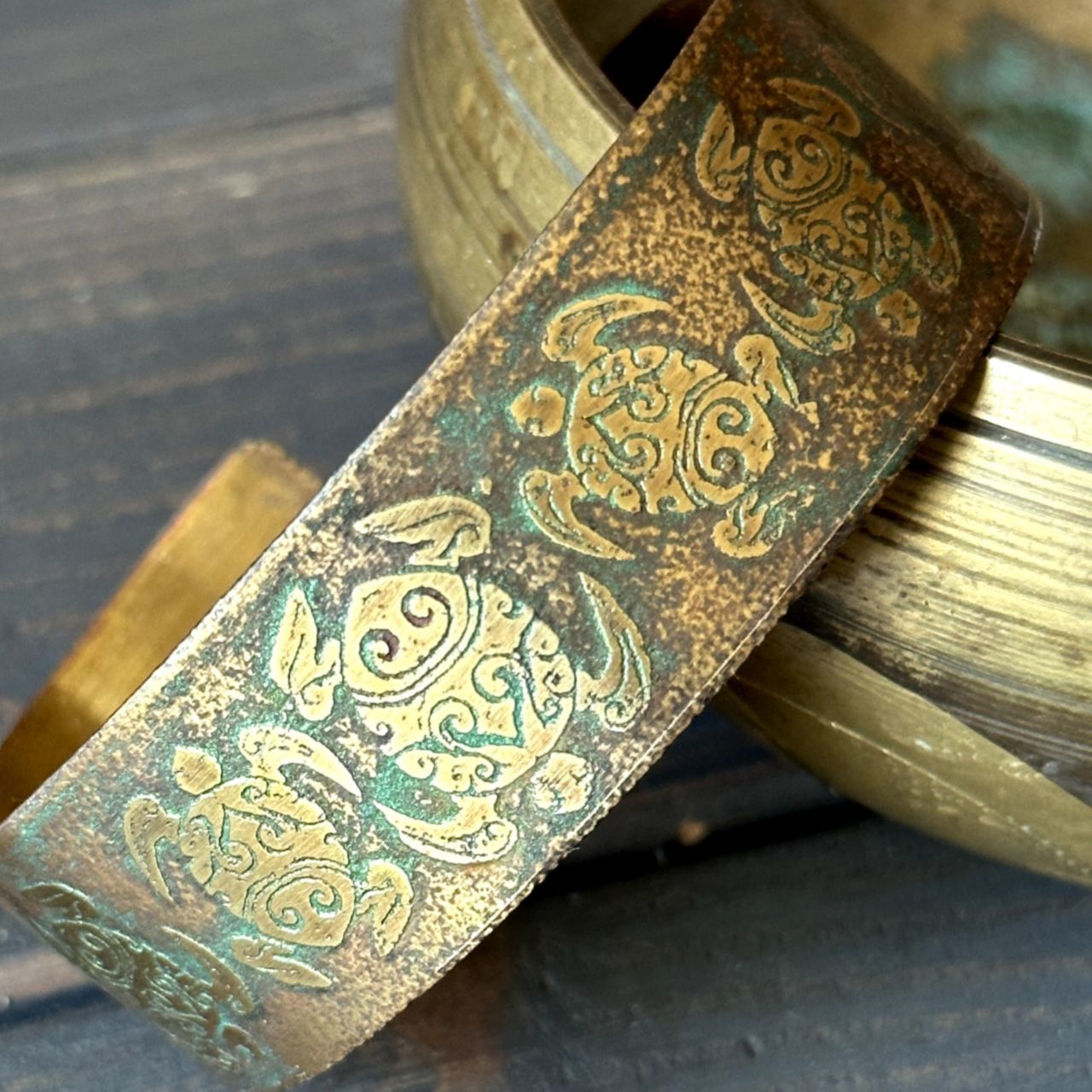 Original mystical bracelet with ancient symbols and amulets of the ...