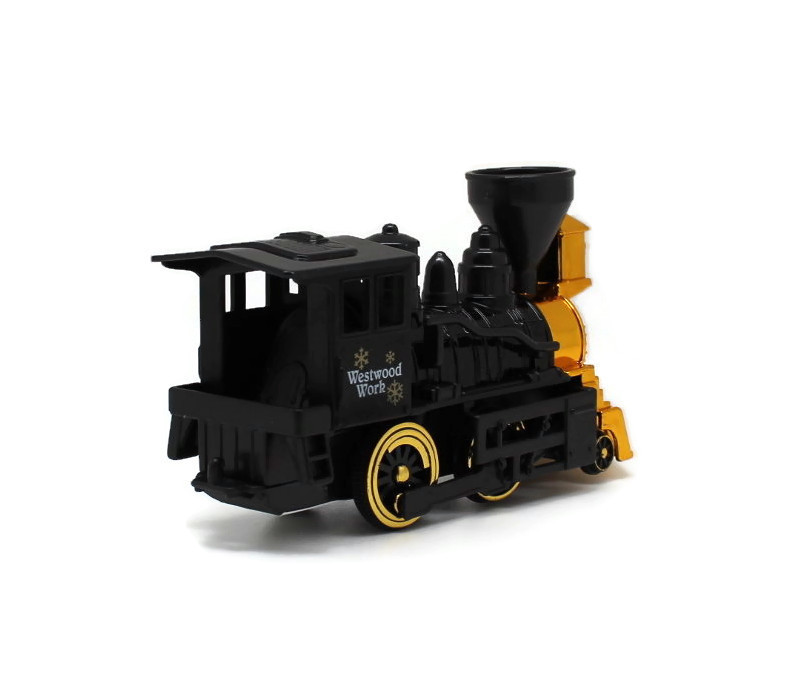 6" Classic Steam Engine Die Cast Pull Back No Box (Black/Gold) 6" x 2 ...