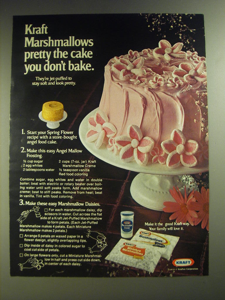 1974 Kraft Marshmallow Crme and Jet-Puffed Marshmallow Advertisement ...