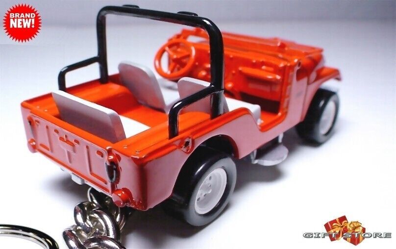 RARE HTF KEYCHAIN RED JEEP WRANGLER CJ5 WILLYS CJ-5 KAISER AMC GREAT ...