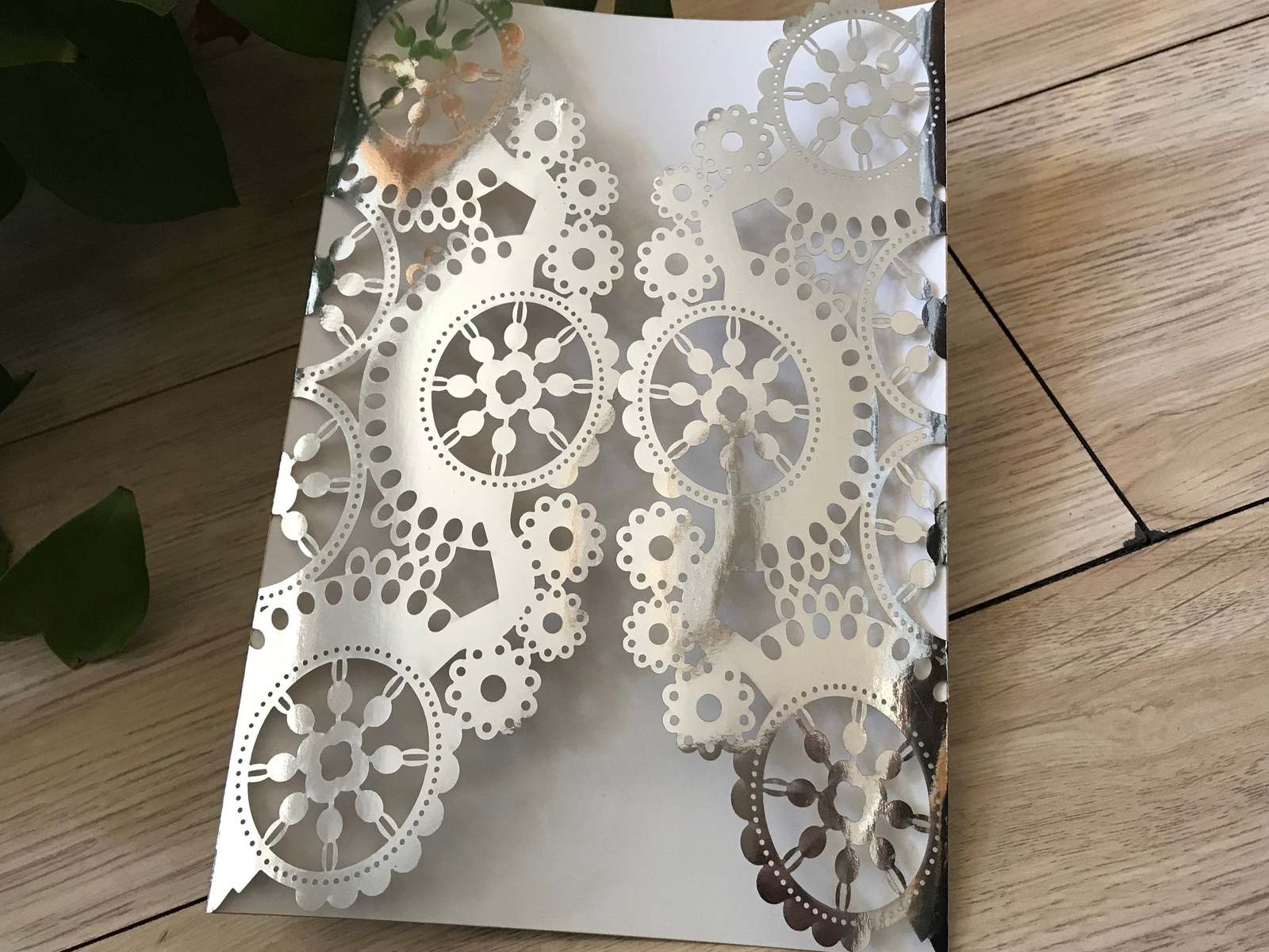 50pcs Metallic Silver Laser cut Wedding Invitations cards,customize ...