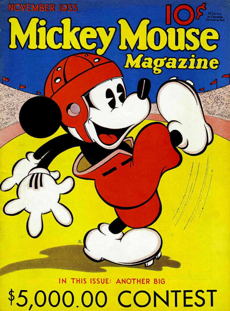 mickey mouse magazine cover football Ceramic tile mural backsplash ...