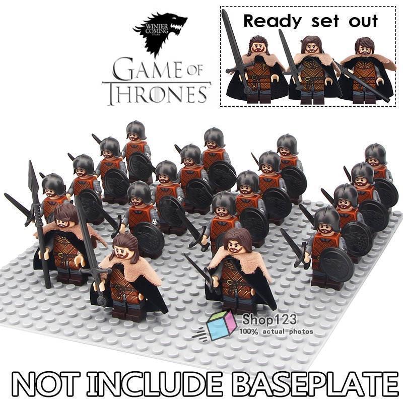 19pcs Game of Thrones Minifigures The Stark Family Army Eddard Stark ...