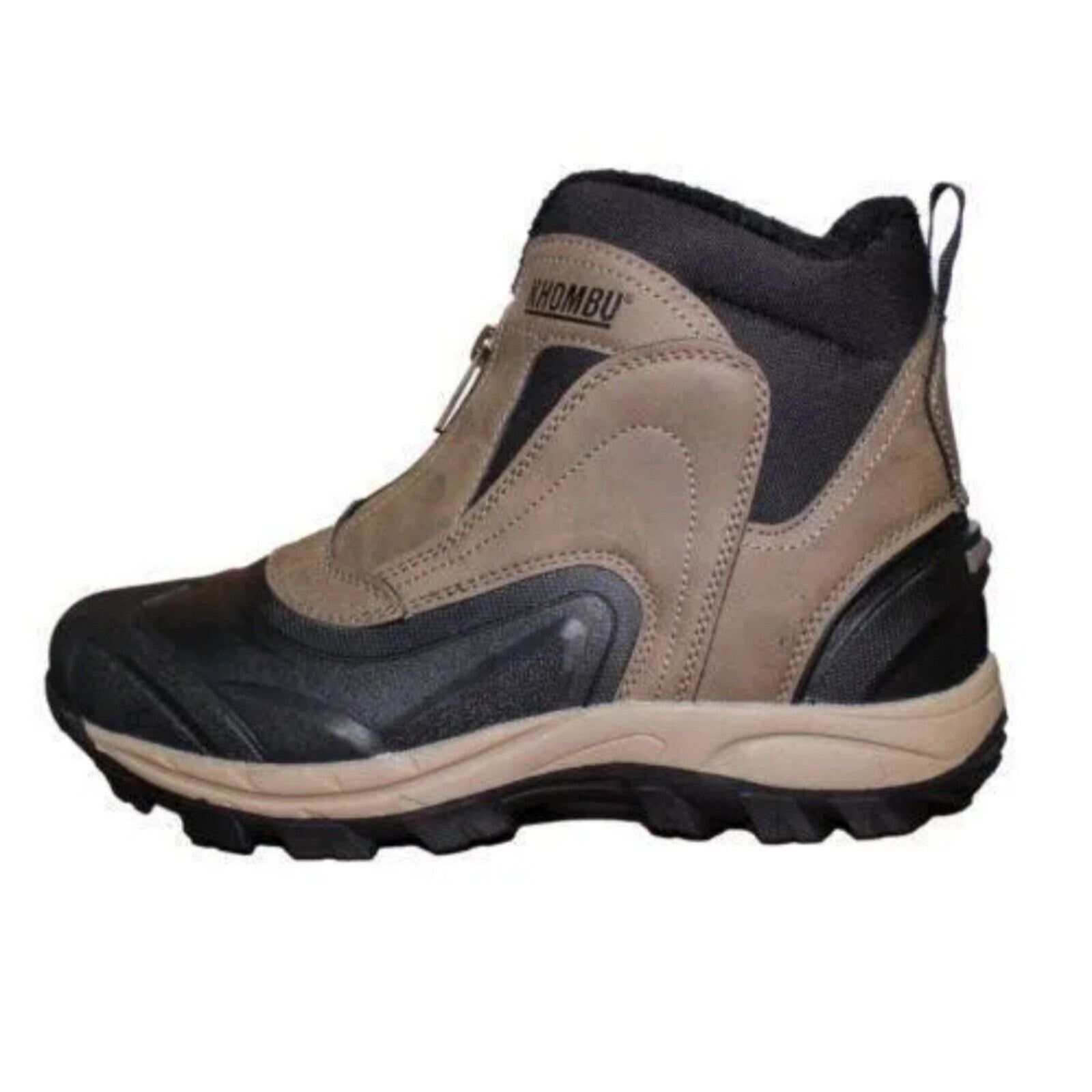 KHOMBU Boots Men's 9 Outdoor Rugged Slip-on Zipper Front Winter Snow ...