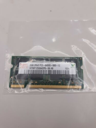 2x Hynix PC2-6400 2GB SODIMM 800 MHz PC2-6400 DDR2 Memory (HYMP125S64CP8-S6) SET - Memory (RAM)