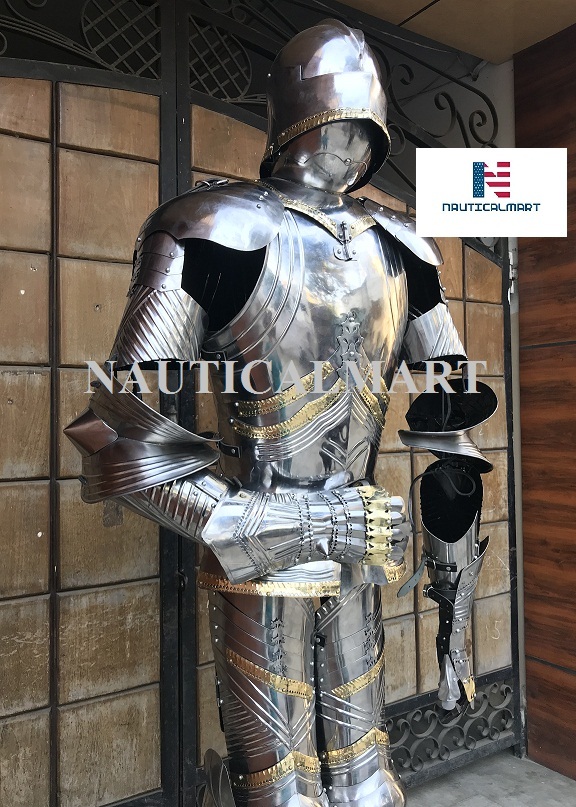 Medieval Knight Wearable Full Suit of Armour Larp Reenactment Costume ...