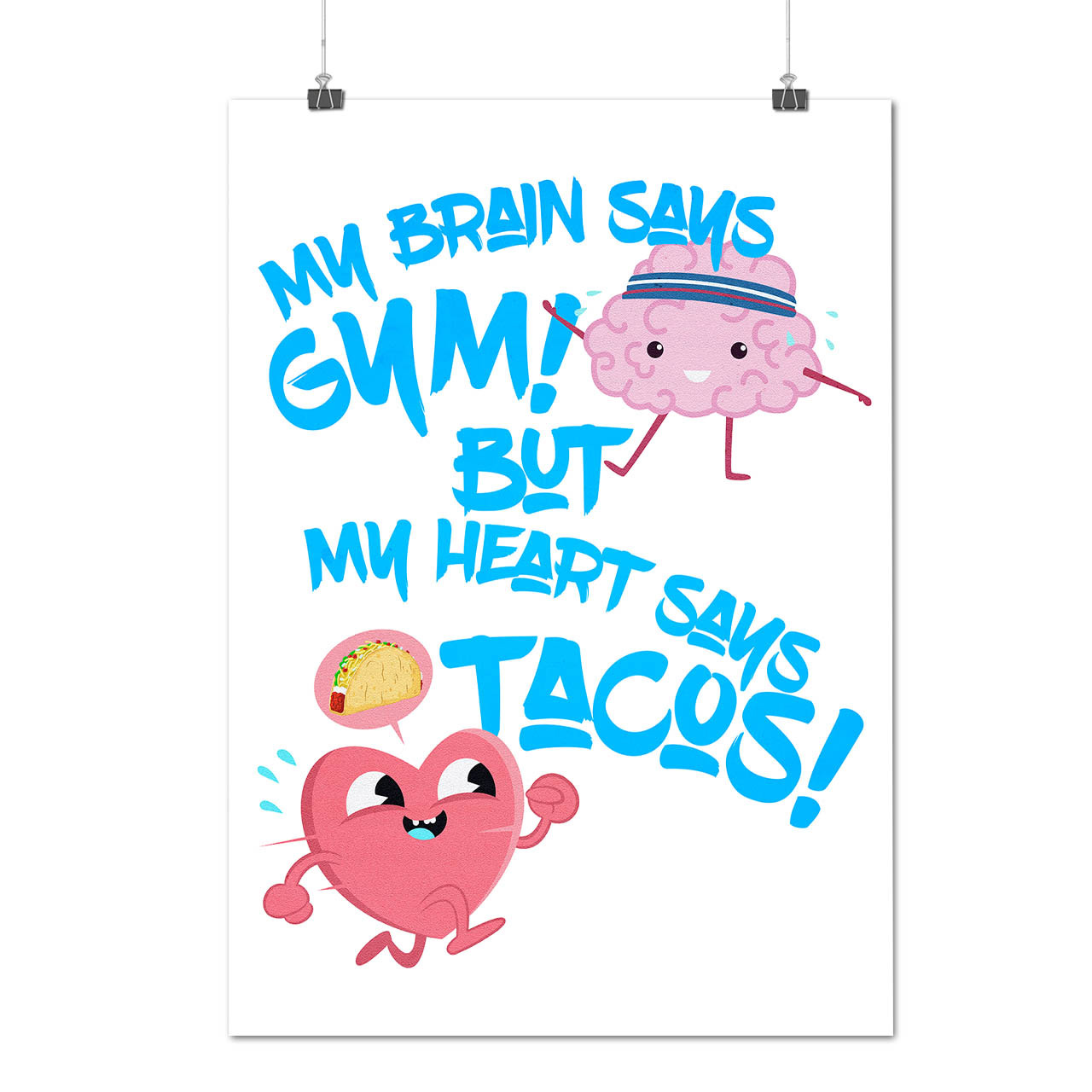 Brain Gym Eat Funny Sport Gym Brain Matte/Glossy Poster A0 A1 A2 A3 A4 ...