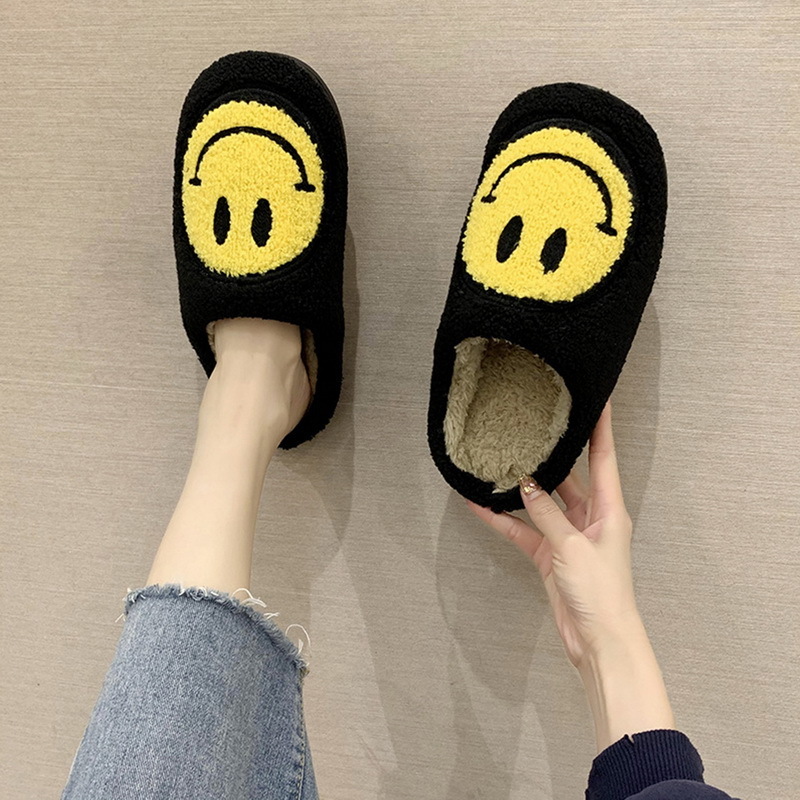 New Smiley Face Slippers Women House Slippers Happy Face Slippers ...