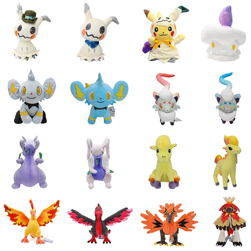 16 Styles Pokemon Anime Plush Galarian Moltres Ponyta Zapdos Stuffed ...