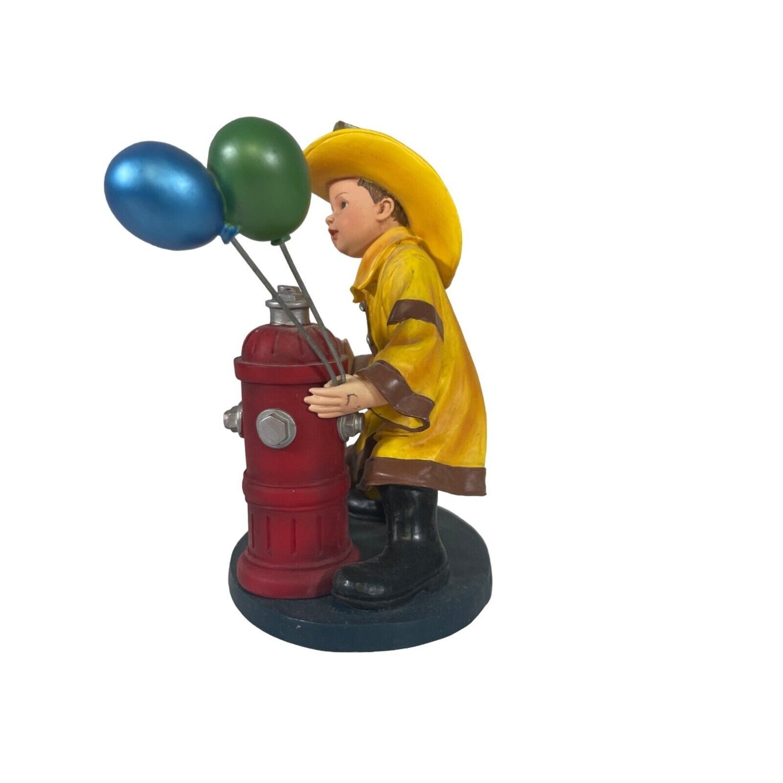 Fireman Child Second Birthday Cake Topper Figurine Red Hats of Courage ...