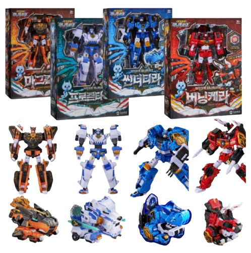 MiniForce Dinoid Warrior Set (Magma Kilo+Frozen Tiger+Thunder Tyra ...