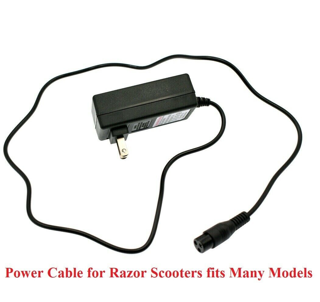 OEM 24V Battery Charger for Razor Electric Scooter Cart 3.3 FT Power ...