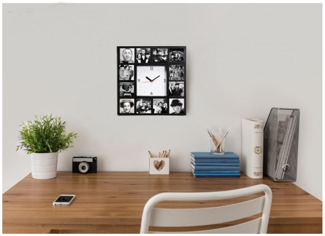 The Three 3 Stooges Moe Larry Curly Clock with 12 Movie Scene pictures ...