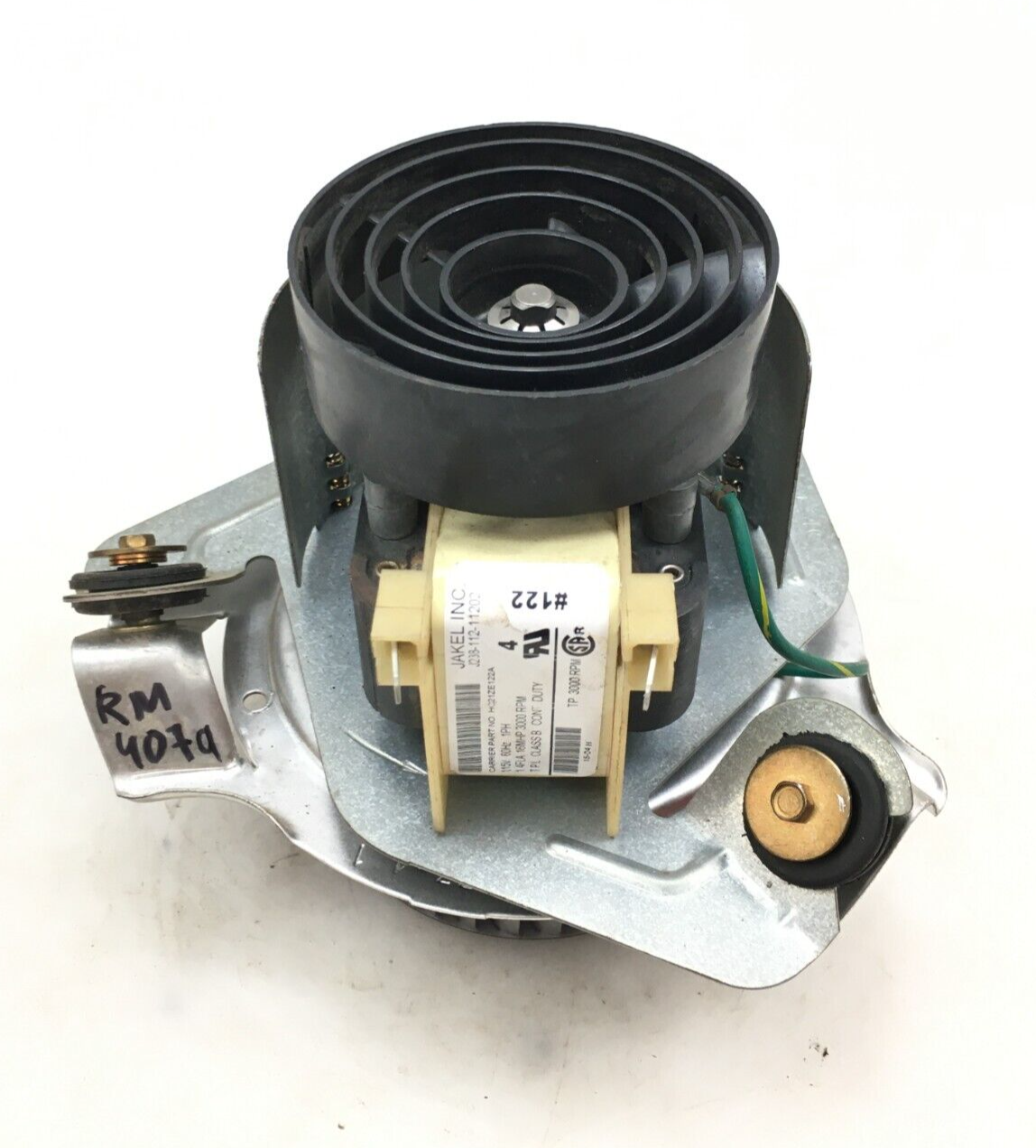 JAKEL J238-112-11202 Draft Inducer Blower Motor HC21ZE122A used refurb #RM407A - HVAC ...