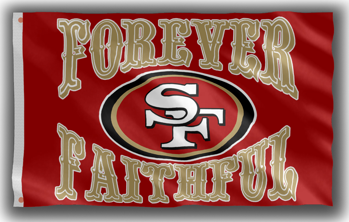 San Francisco 49ers Forever Faithful Football Team Flag 90x150cm 3x5ft ...