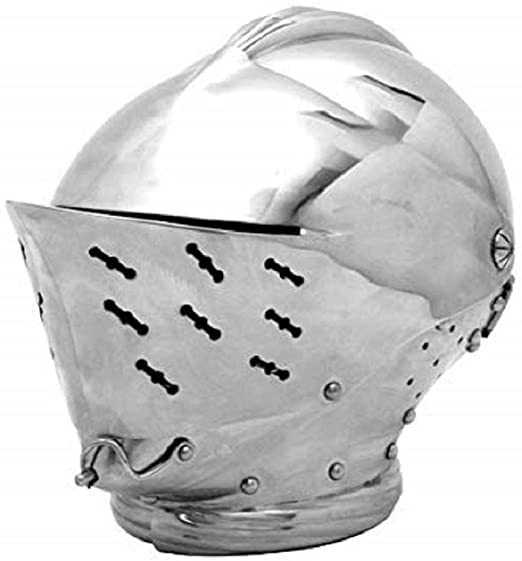 NauticalMart Tudor Renaissance Close Helm Jousting Helmet Silver ...