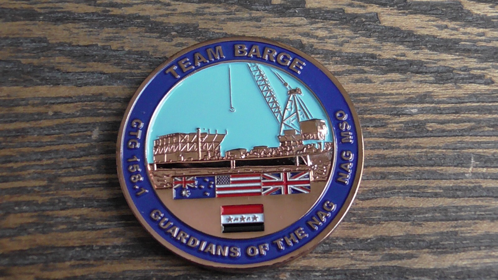 USN CDR Destroyer Squadron 50 CDR Middle East Force Team Barge ...