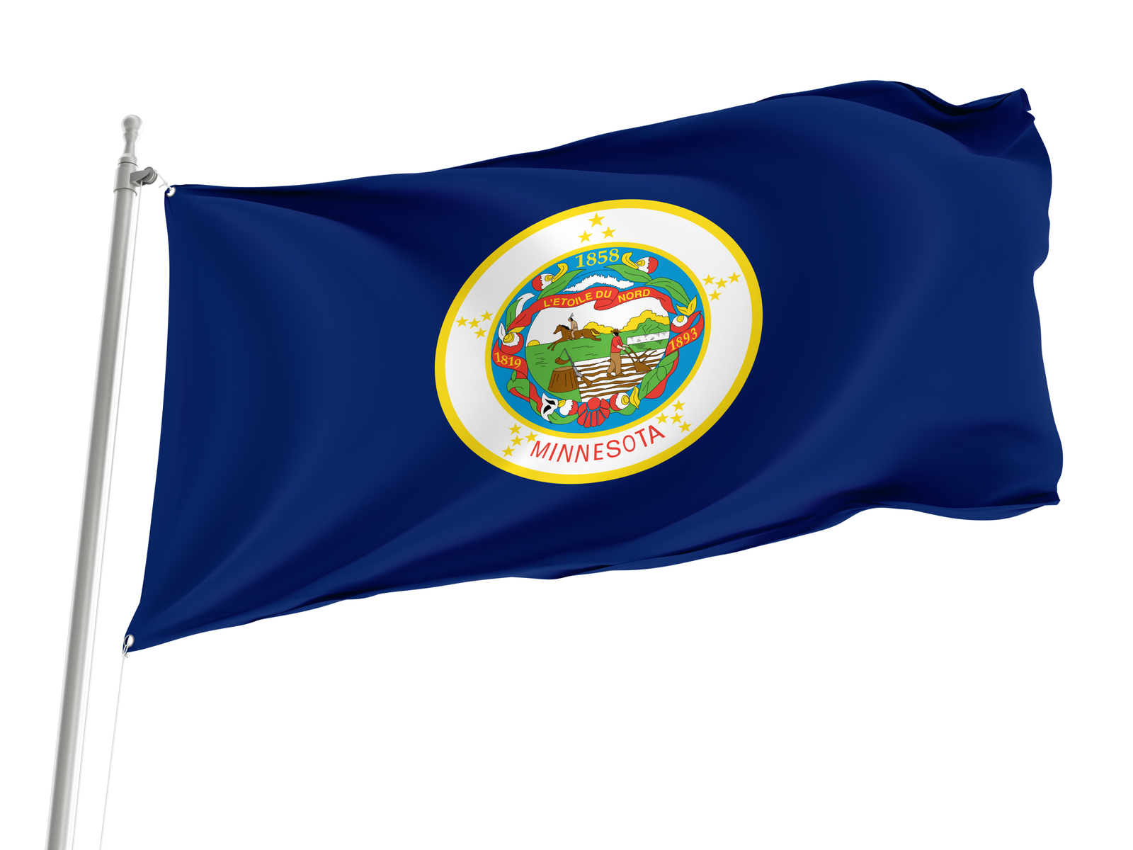 Minnesota 1957-1983 Flag,Size -3x5Ft / 90x150cm, Garden flags - Other ...