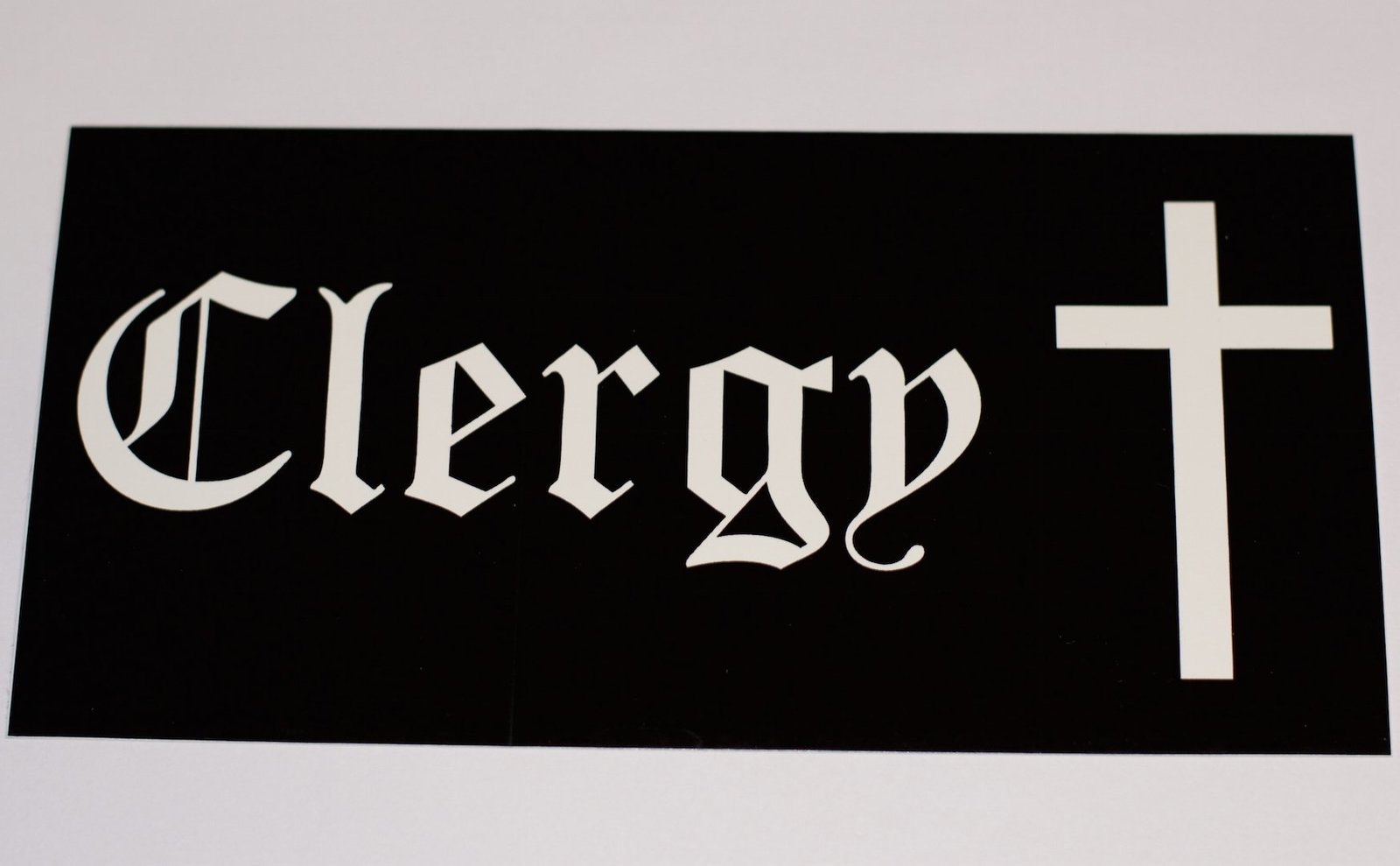 Flag Clergy Religious Bumper Sticker Decal 3.75"x7.5" - Decals & Vinyls