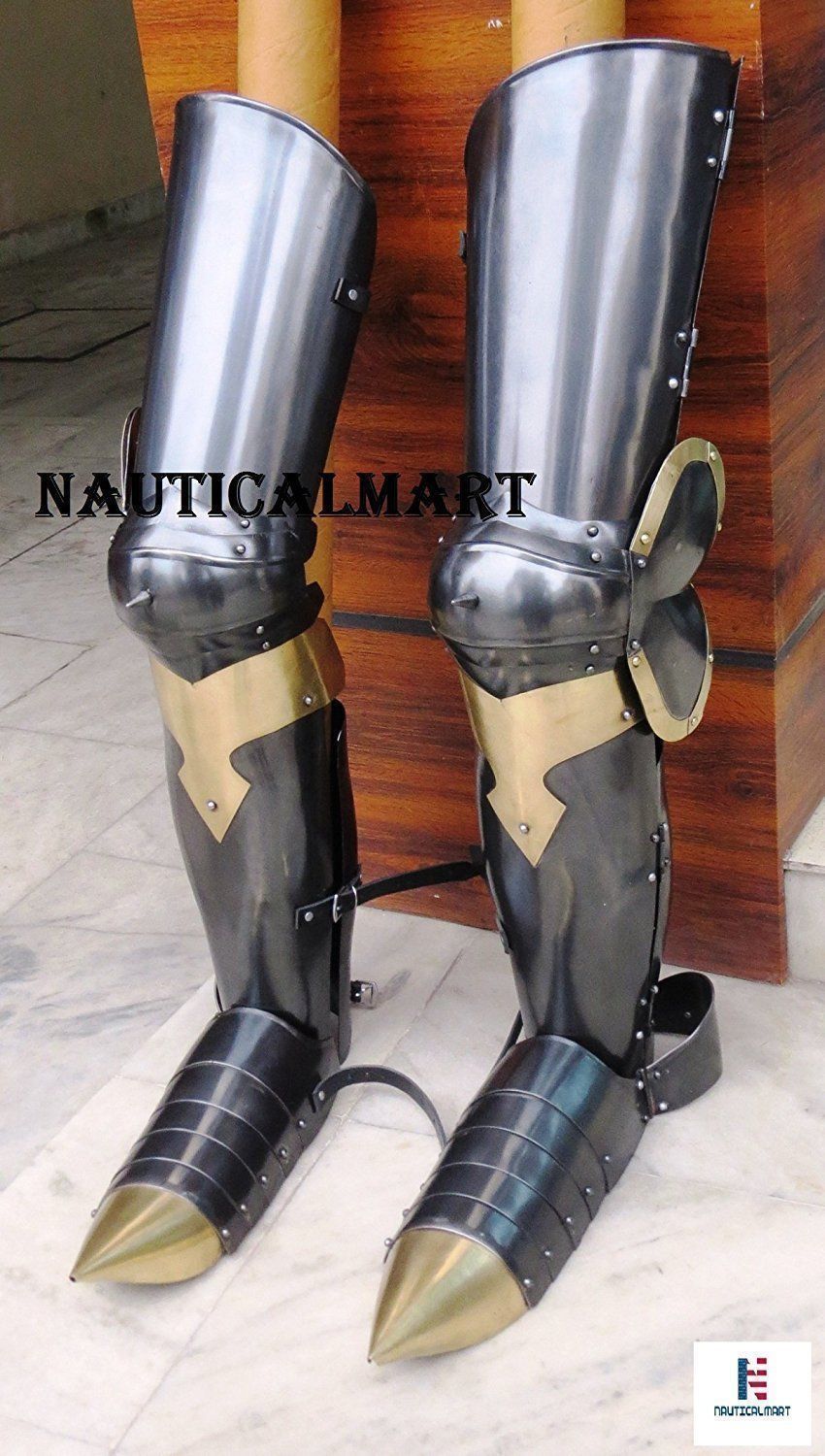 NauticalMart Medieval Leg Guards Steel Leg Armour Halloween Costume ...