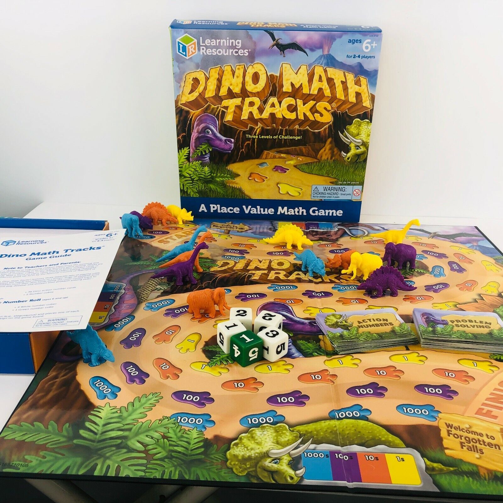 Learning Resources Dino Math Tracks Board Game Dinosaurs - Other ...