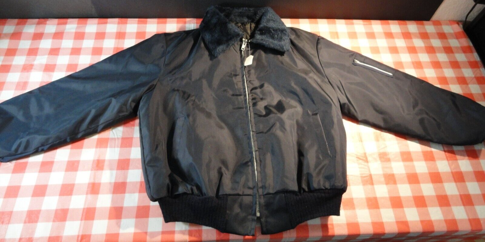 NEW 2025 MILITARY UNISEX BLUE FLIGHT AVIATOR BOMBER JACKET BLACK ...