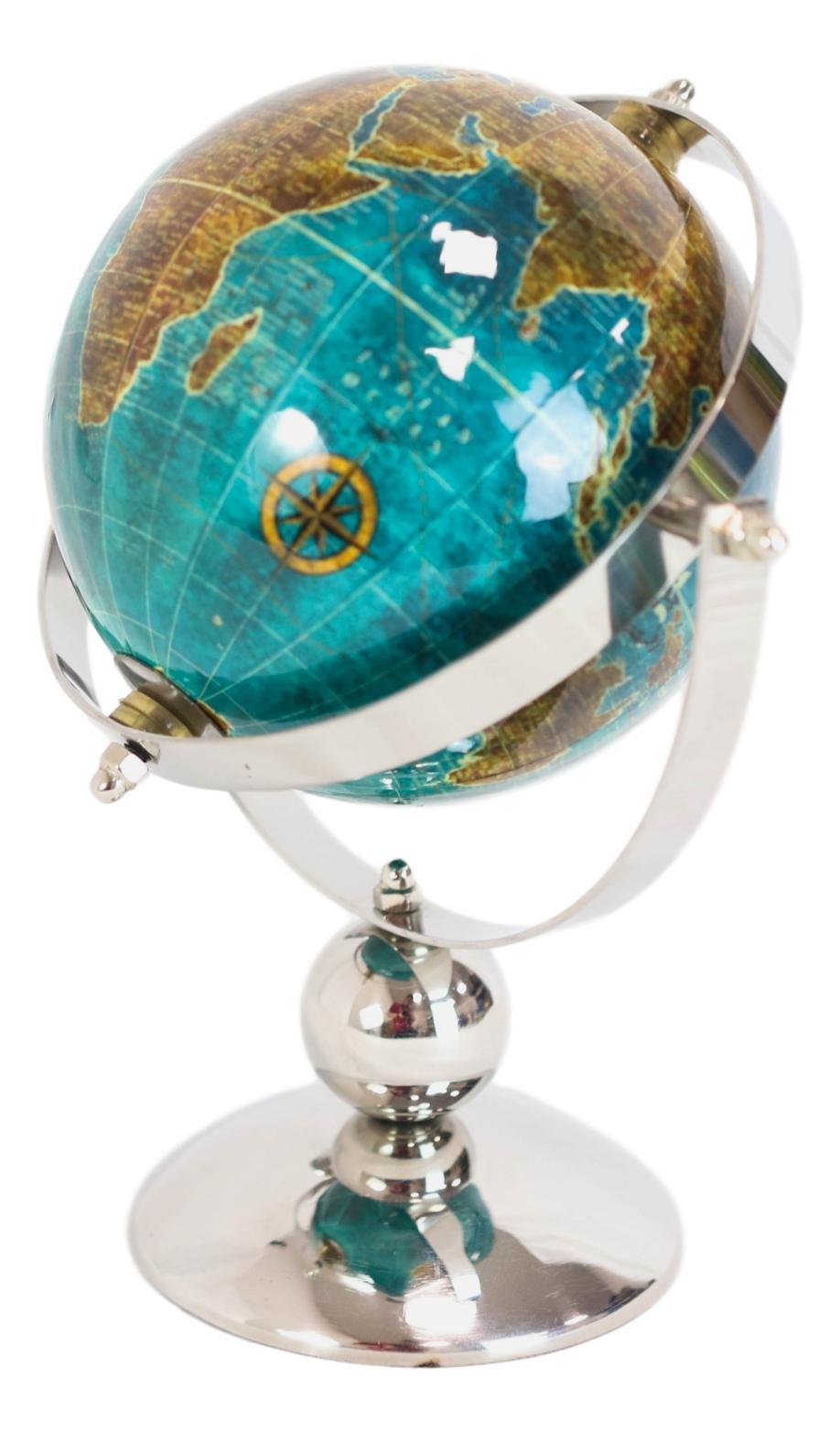 Modern Decorative Desktop Blue World Atlas Map Globe With Rotational ...