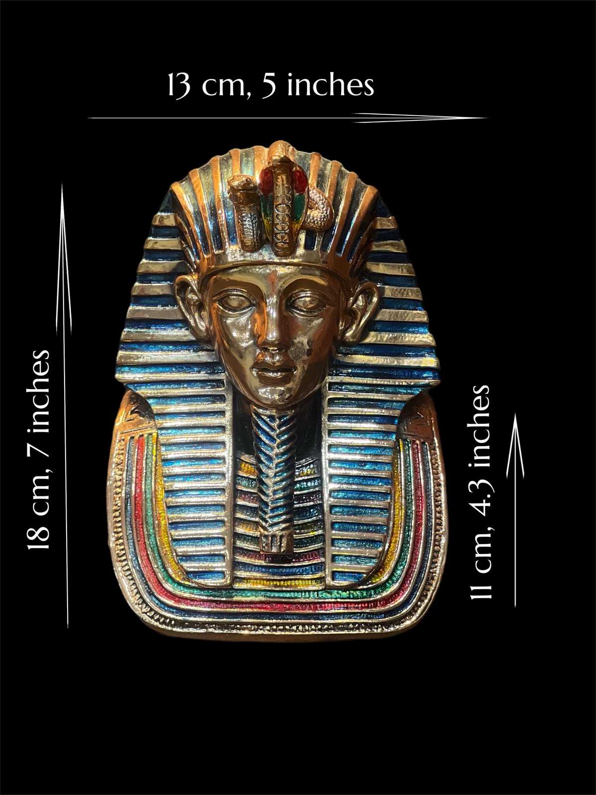Incredible golden Pharos mask of King Tutankhamun, Gold leaf ...