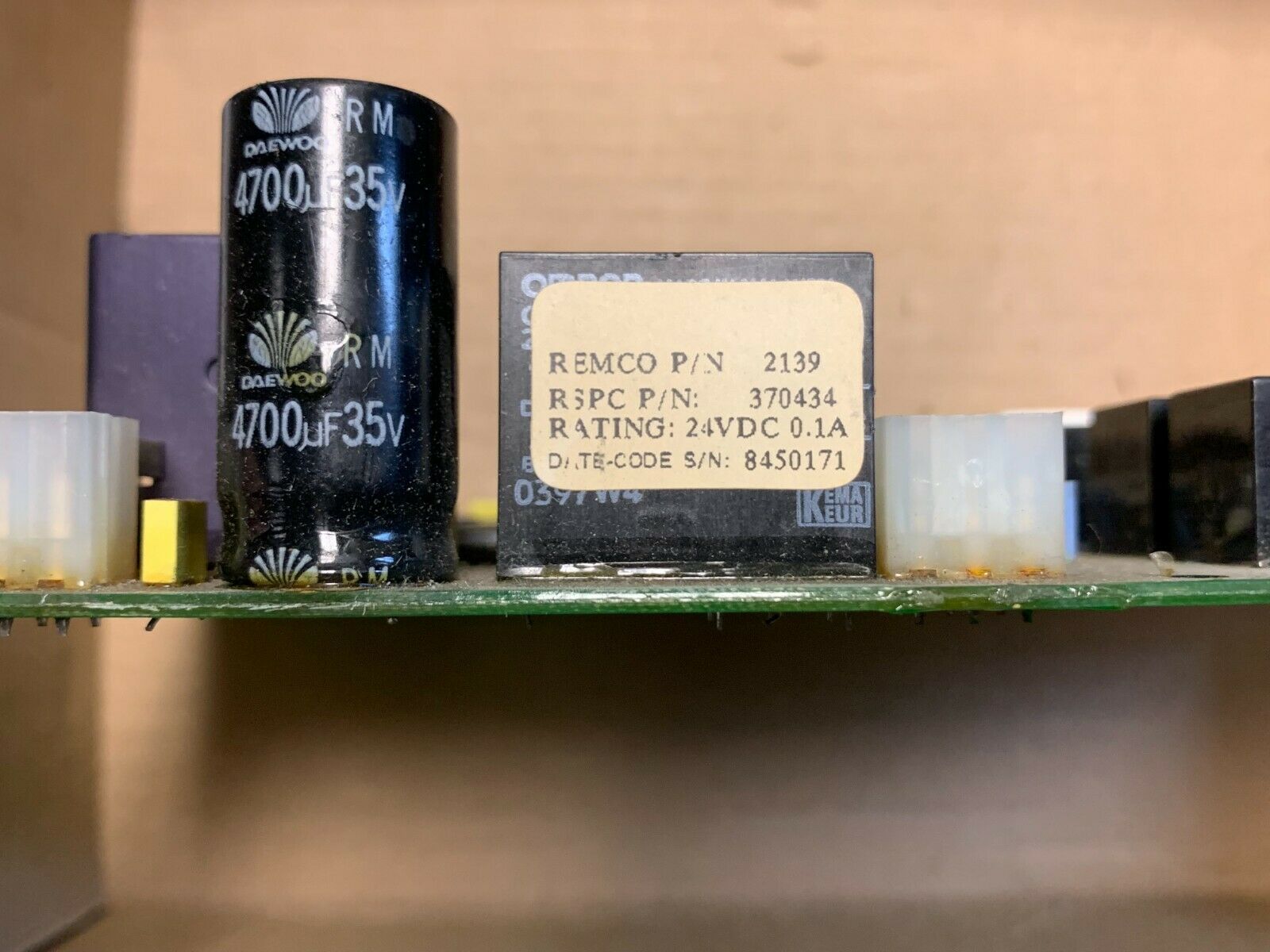 Washer CCA Relay Output Board, 24VDC Speed Queen P/N: F370434, F370434P ...