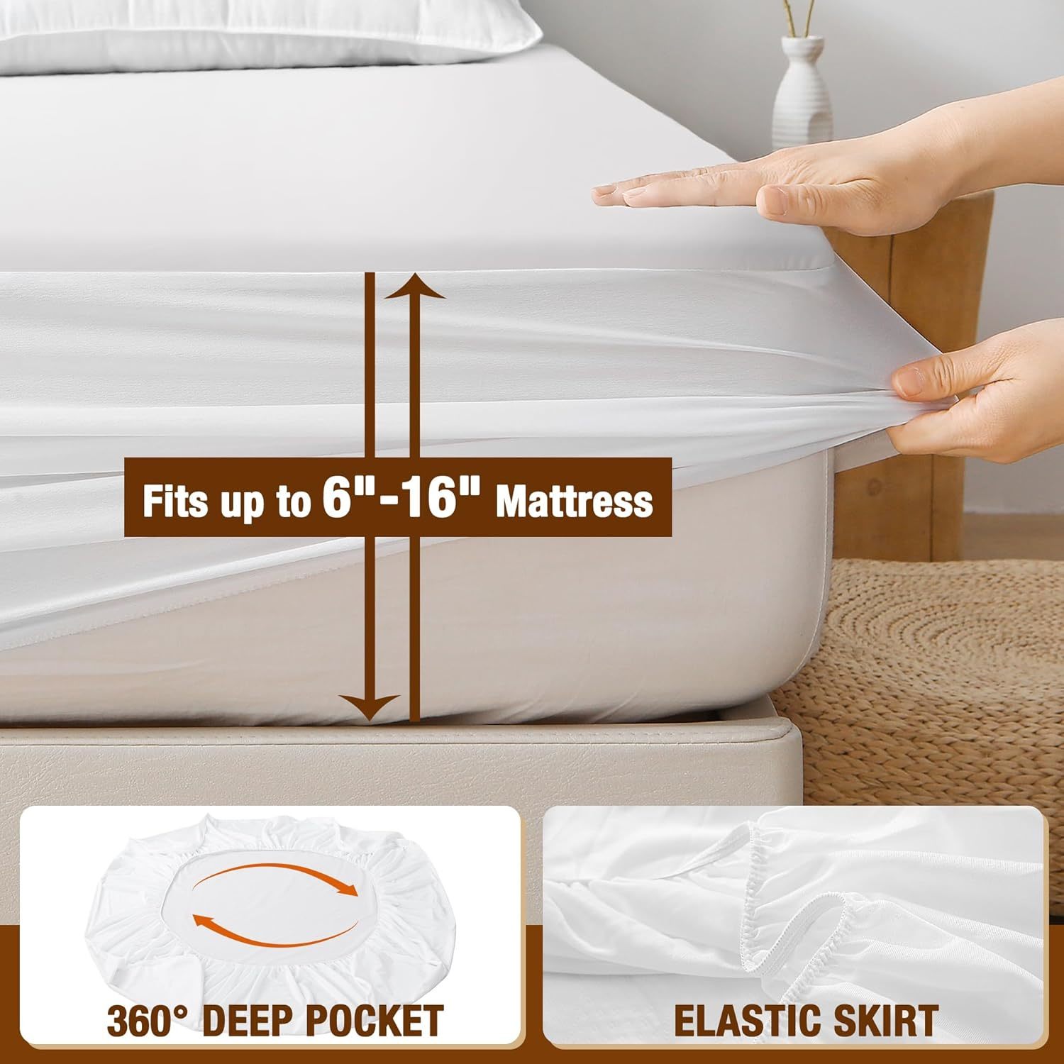Full Size Mattress Protector, Waterproof Mattress Protector Full Size ...