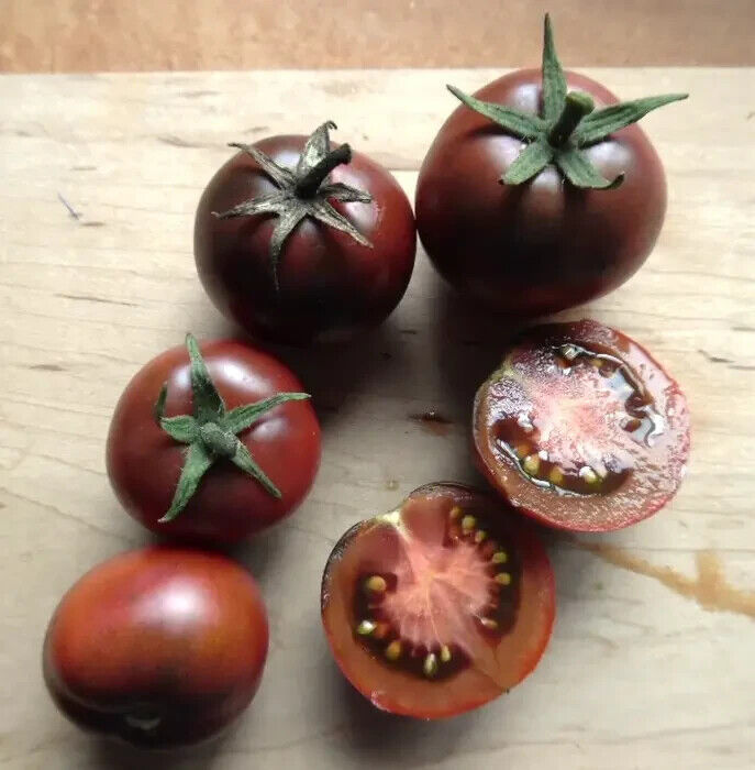 HT 50 Seeds Black Velvet Tomato Juicy Tomatoe Vegetable Edible Food ...