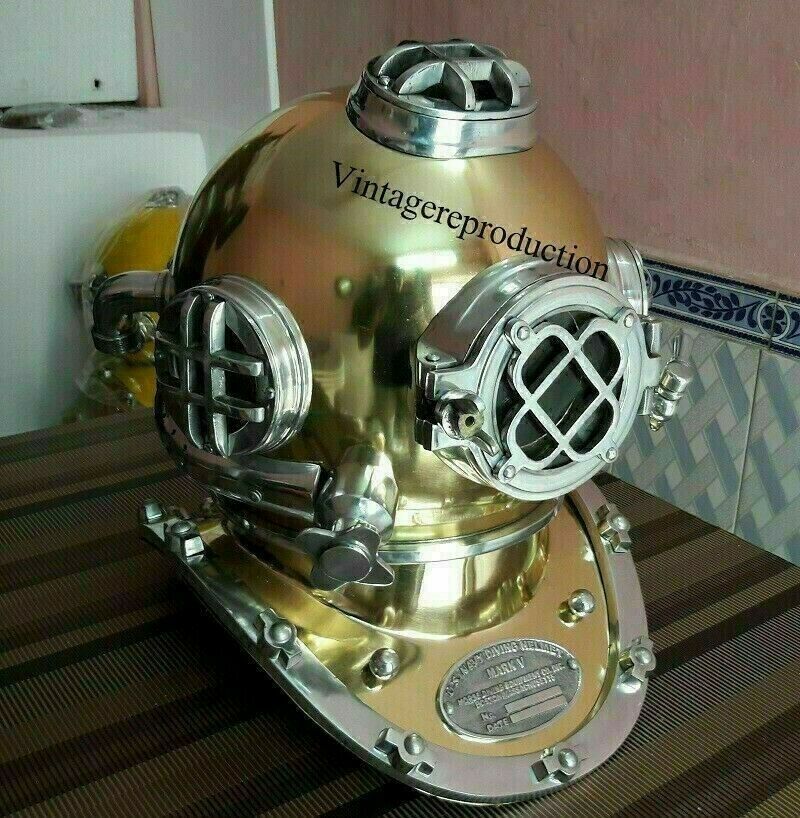 Vintage Boston Diving Helmet U.S Navy Mark V Scuba Antique Divers ...
