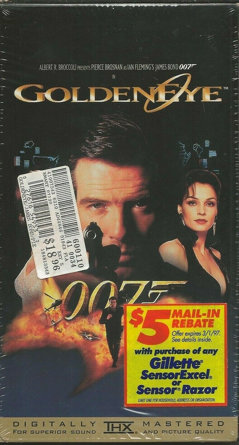 Goldeneye VINTAGE VHS Cassette Pierce Brosnan Famke Janssen Sean Bean - VHS Tapes