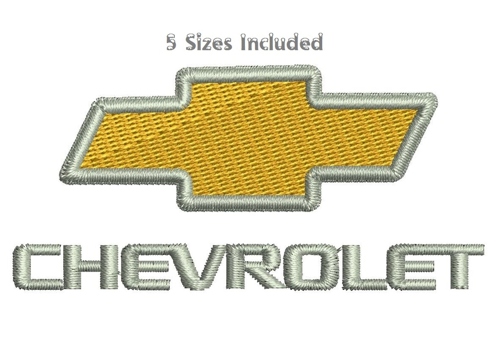 Chevrolet Chevy Car logo Digitized filled embroidery design Digital ...