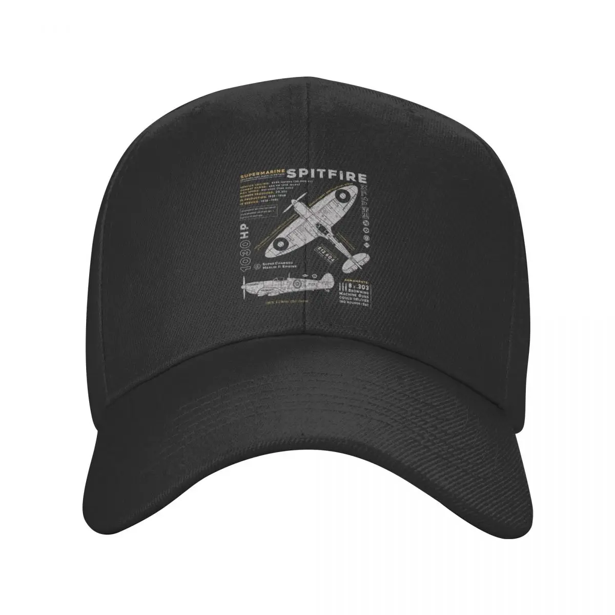 Supermarine Spitfire Baseball Cap Fighter Plane WW2 War Pilot Aircraft ...
