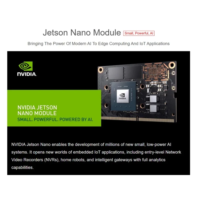 NVIDIA Jetson Nano Module AI Bringing The Power of Modern AI NVIDIA ...