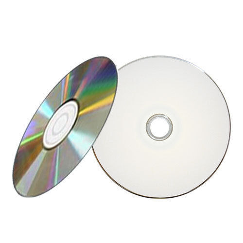 5 Pieces 52X Blank White Inkjet HUB Printable CD-R CDR Disc with Paper ...