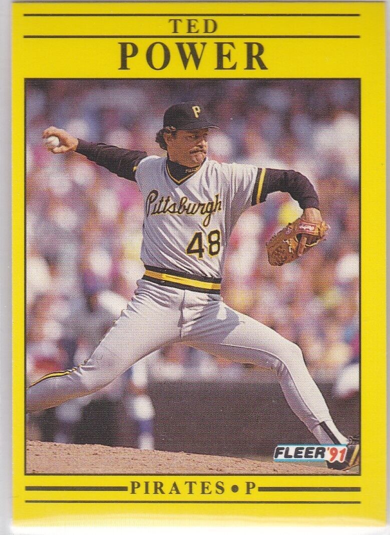 M) 1991 Fleer Baseball Trading Card - Ted Power #46 - Trading Card Singles